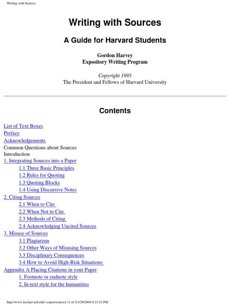 Writing With Sources PDF | PDF | Citation | Plagiarism