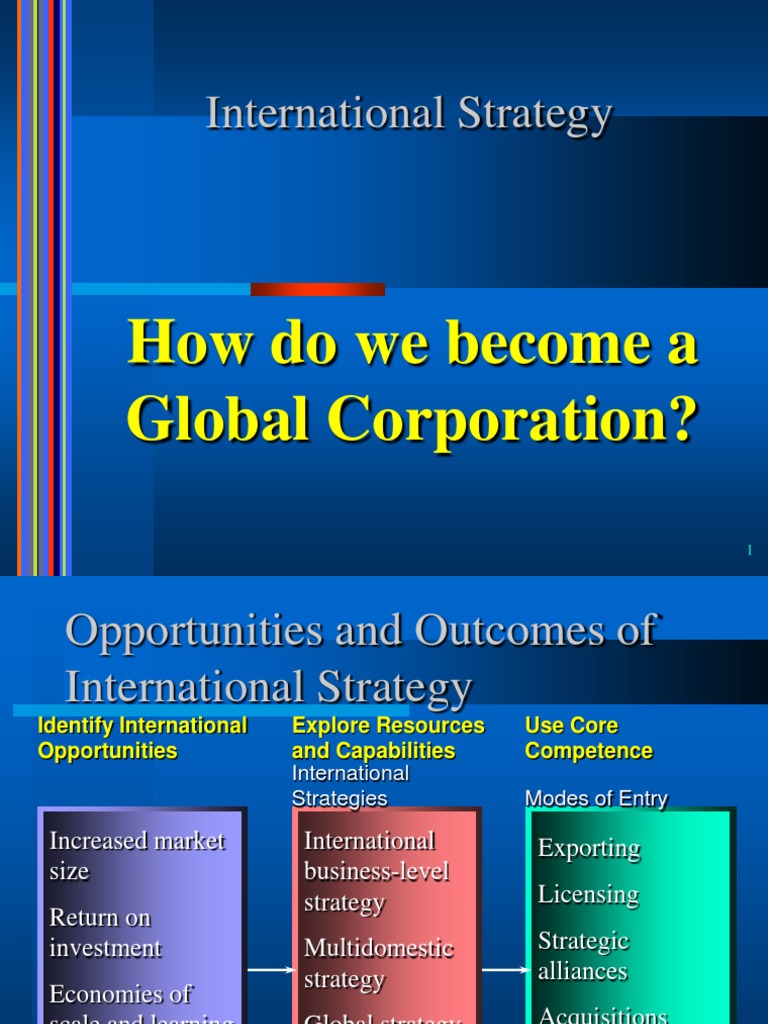 Globalization - International Processing Strategy | PDF | Strategic ...