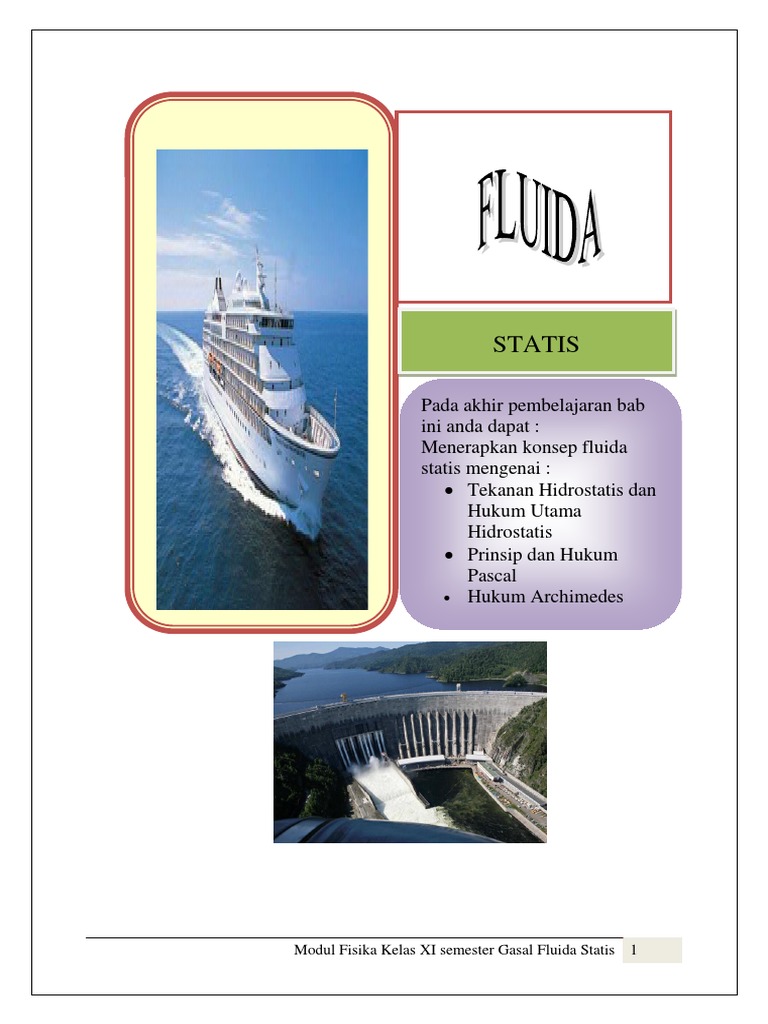 Bahan Ajar-Modul Fluida Statis | PDF