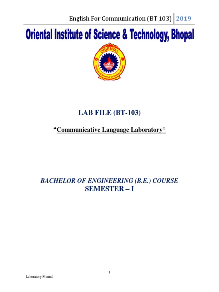 lATEST Lab File B Tech 103 | PDF | Vowel | Phoneme
