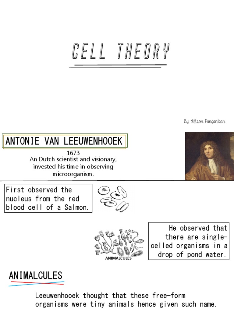 Lesson 1 - Cell Theory | PDF | Cell (Biology) | Life Sciences