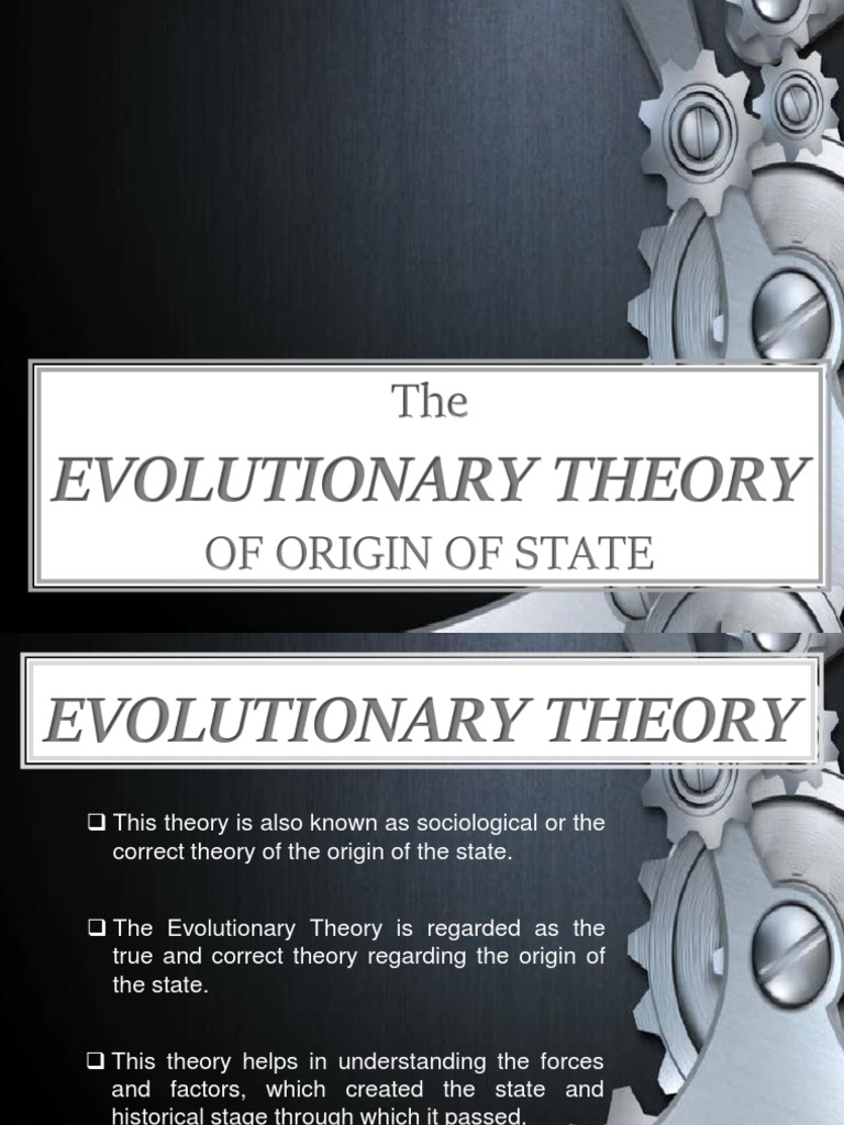 Evolutionary Theory State | PDF | State (Polity) | Property