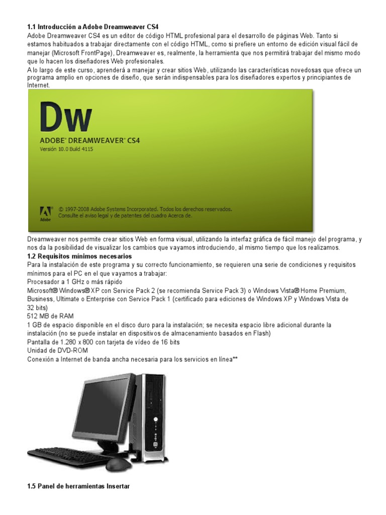 Manual - Dreamweaver CS4 | PDF | HTML | Adobe Dreamweaver