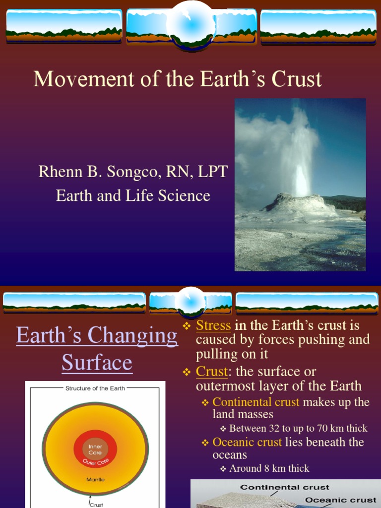 Earth’s Crust Movement and Stress Types | PDF | Fault (Geology) | Crust ...