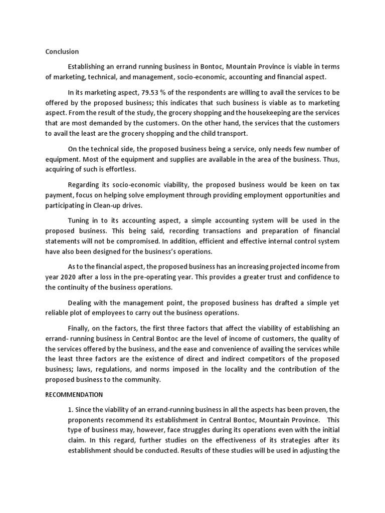 Conclusion | PDF | Accounting | Employment