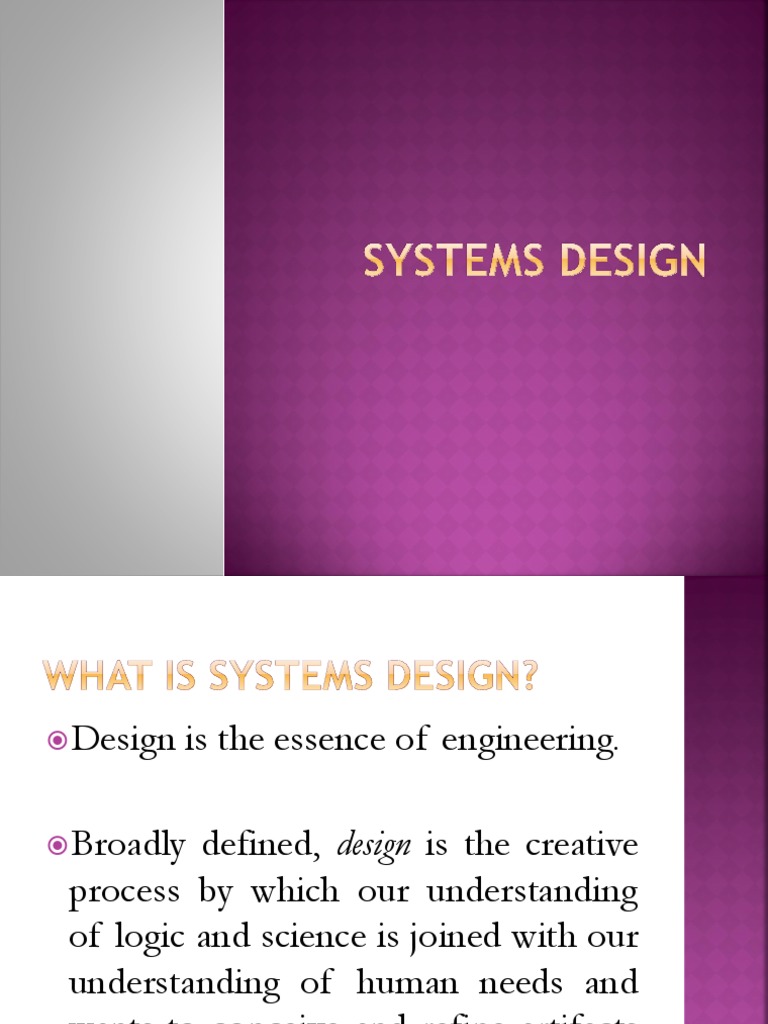 System Design 1 | PDF | System | Design