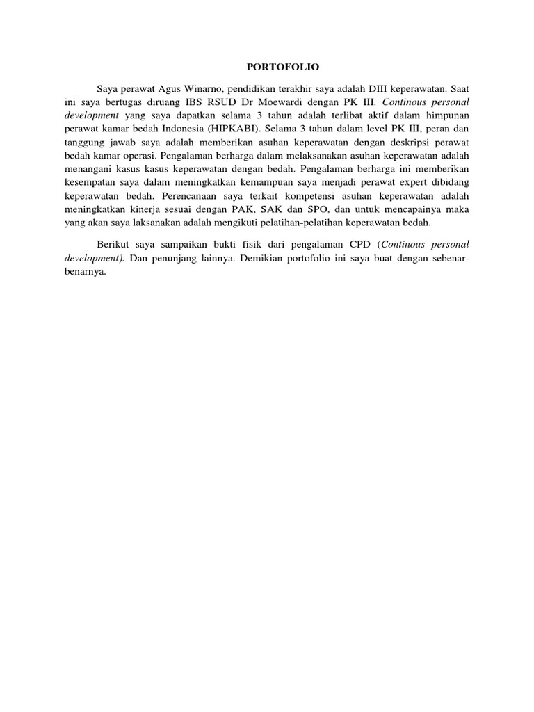 Contoh Portofolio | PDF