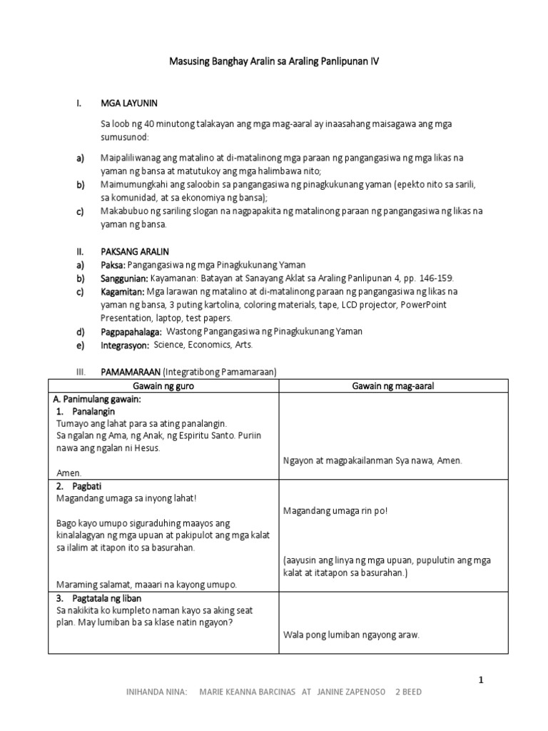Lesson Plan in Araling Panlipunan | PDF