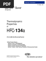 R134a Refrigerant Properties and Formula | PDF