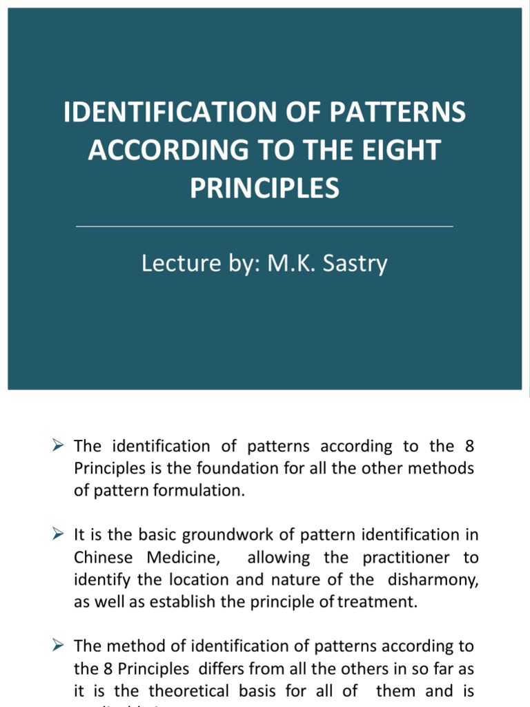 Identification of Patterns According To The Eight Principles | PDF ...