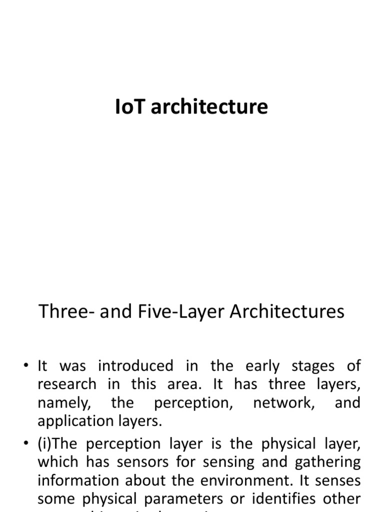IoT Architecture | PDF | Internet Of Things | Gateway (Telecommunications)