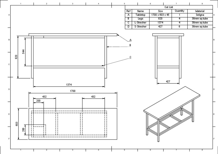 Workbench V4 Drawing v1 | PDF