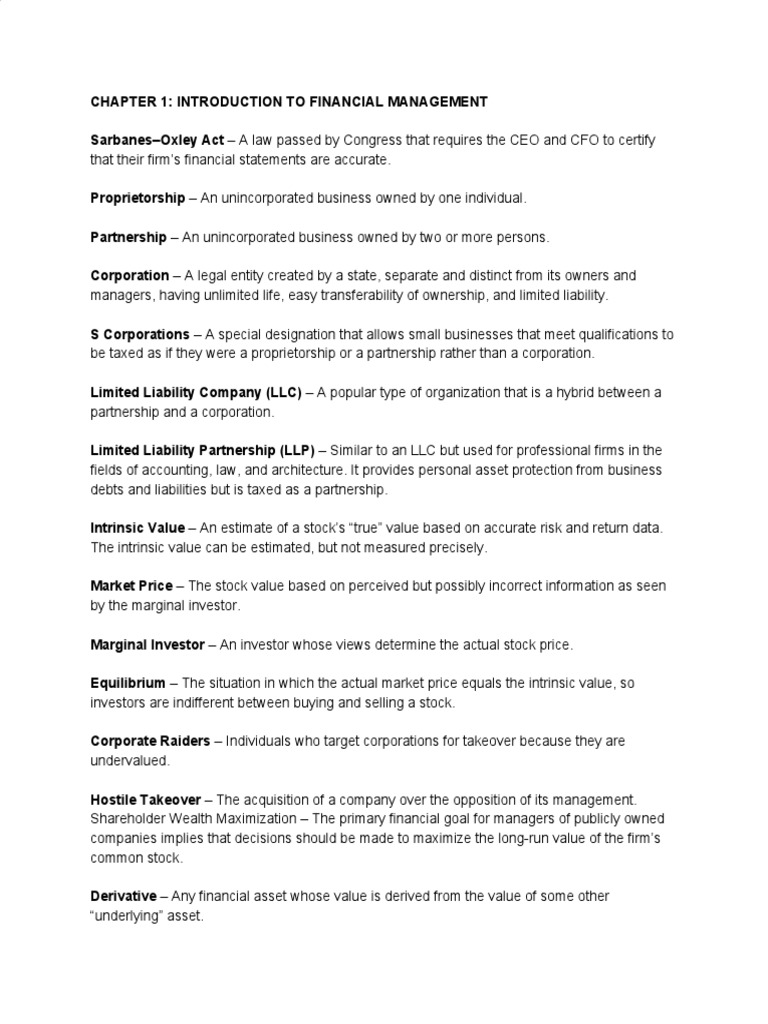 An Introduction to Key Financial Concepts and Analysis Tools for ...