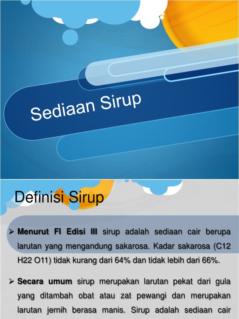Sediaan Sirup PDF | PDF
