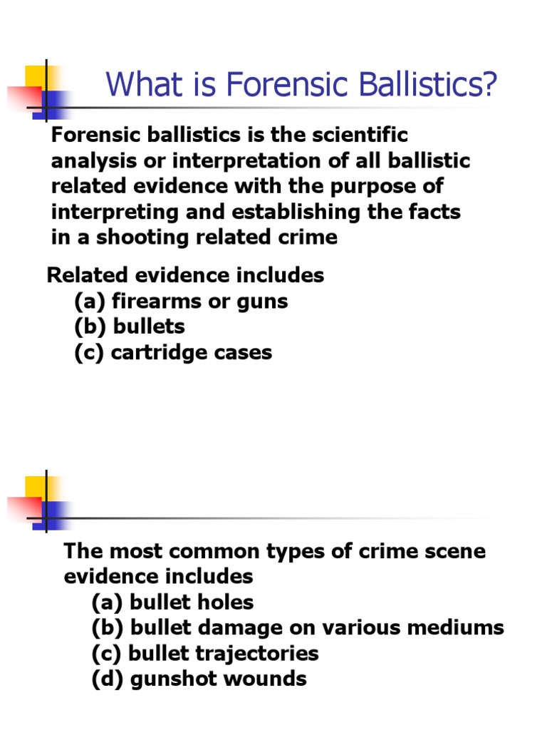 Forensic Ballistics Analysis of Gunshot Evidence | PDF | Caliber ...