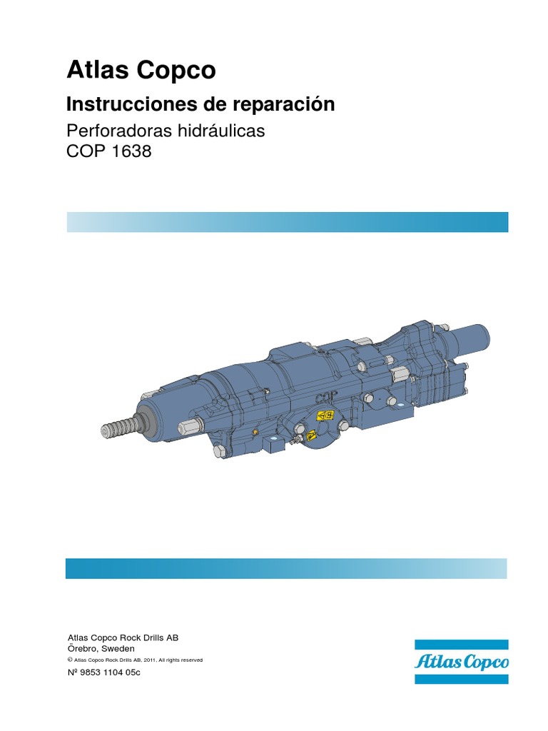 Atlas Copco: Instrucciones de Reparación | PDF | Tornillo | Engranaje