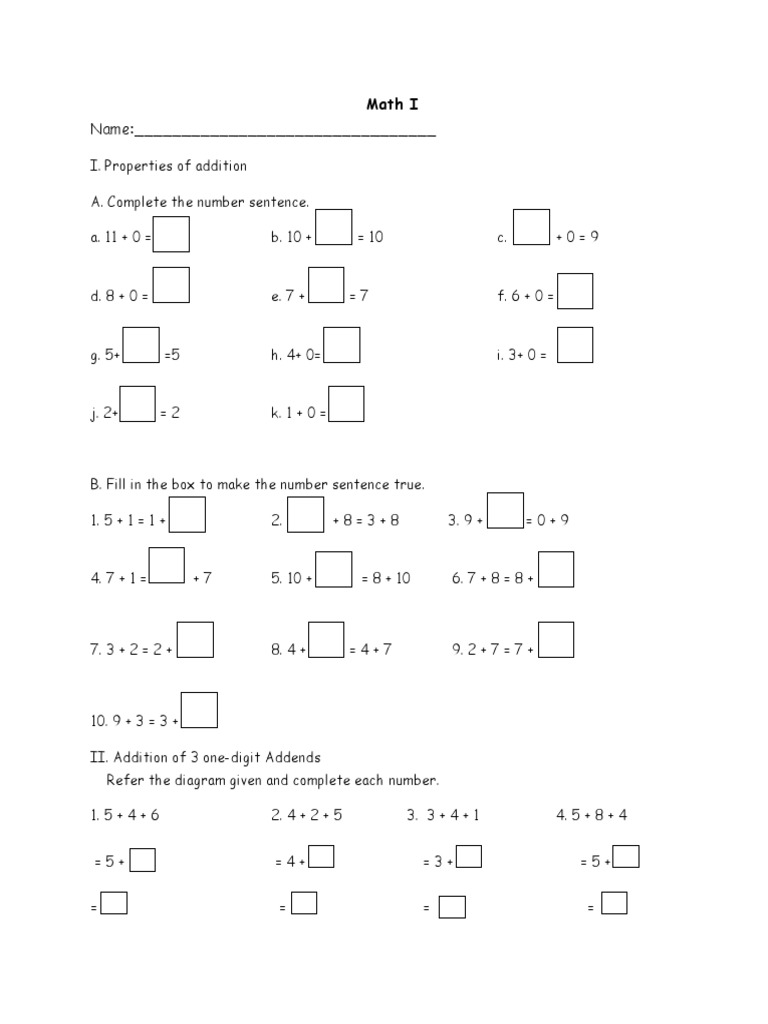 Addition Practice for Beginners | PDF