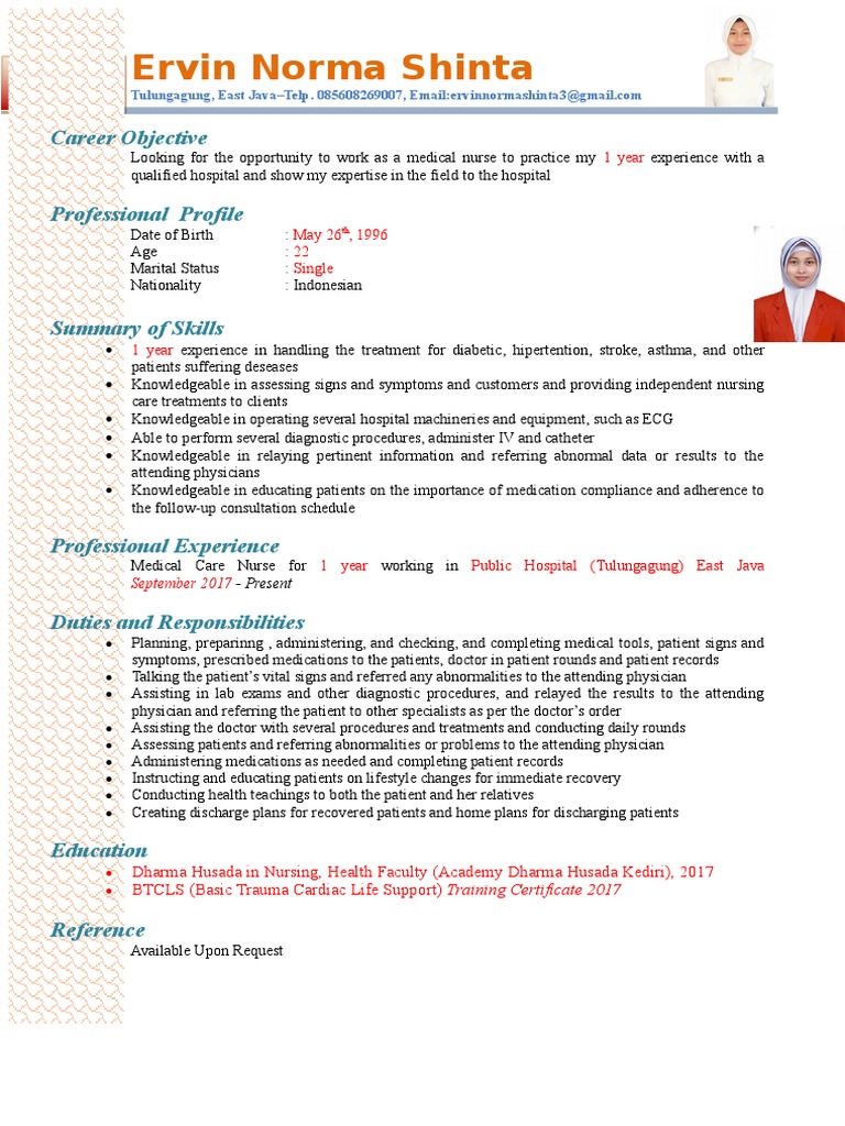 Contoh CV | PDF | Patient | Physician