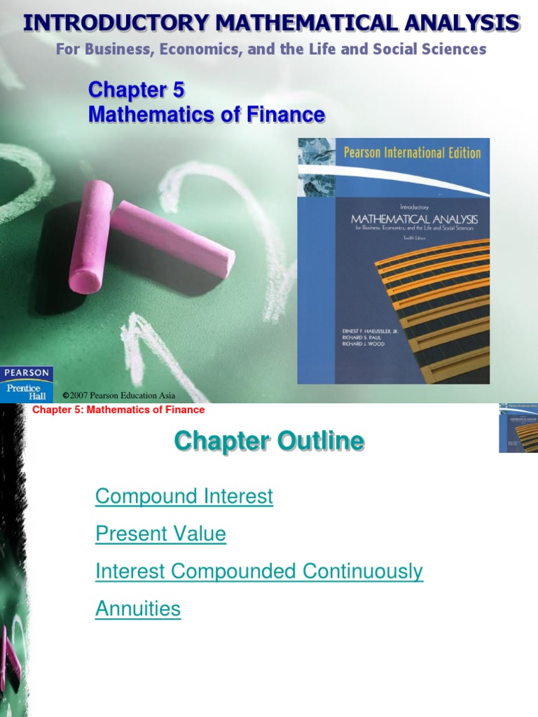 Mathematics of Finance: For Business, Economics, and The Life and ...