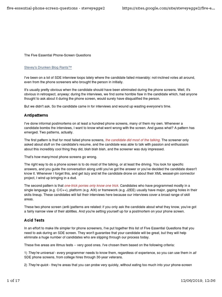 Antipatterns: Stevey's Drunken Blog Rants™ | PDF | Method (Computer Programming) | Class ...