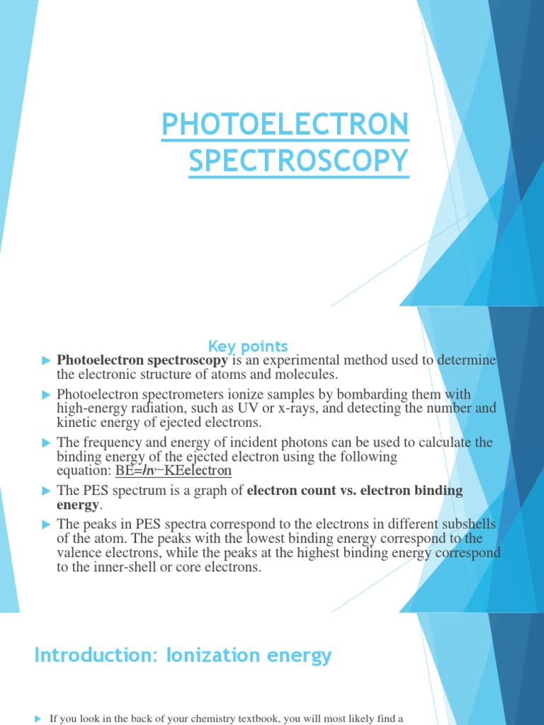Photoelectron Spectros | PDF | Photoelectric Effect | Spectroscopy