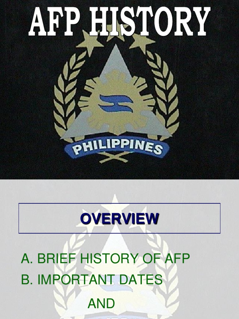 AFP History Timeline | PDF | Warfare | National Security