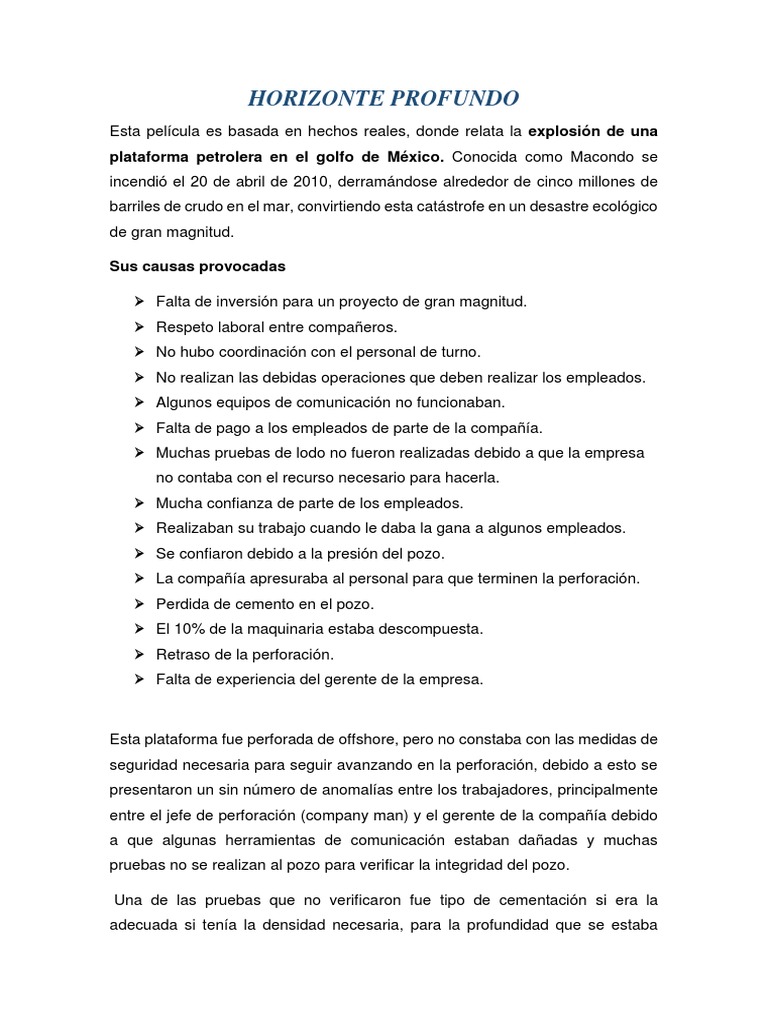 Horizonte Profundo | PDF