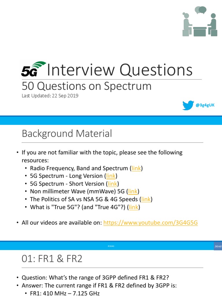 5G Interview Questions: 50 Questions On Spectrum | PDF | Radio Spectrum ...