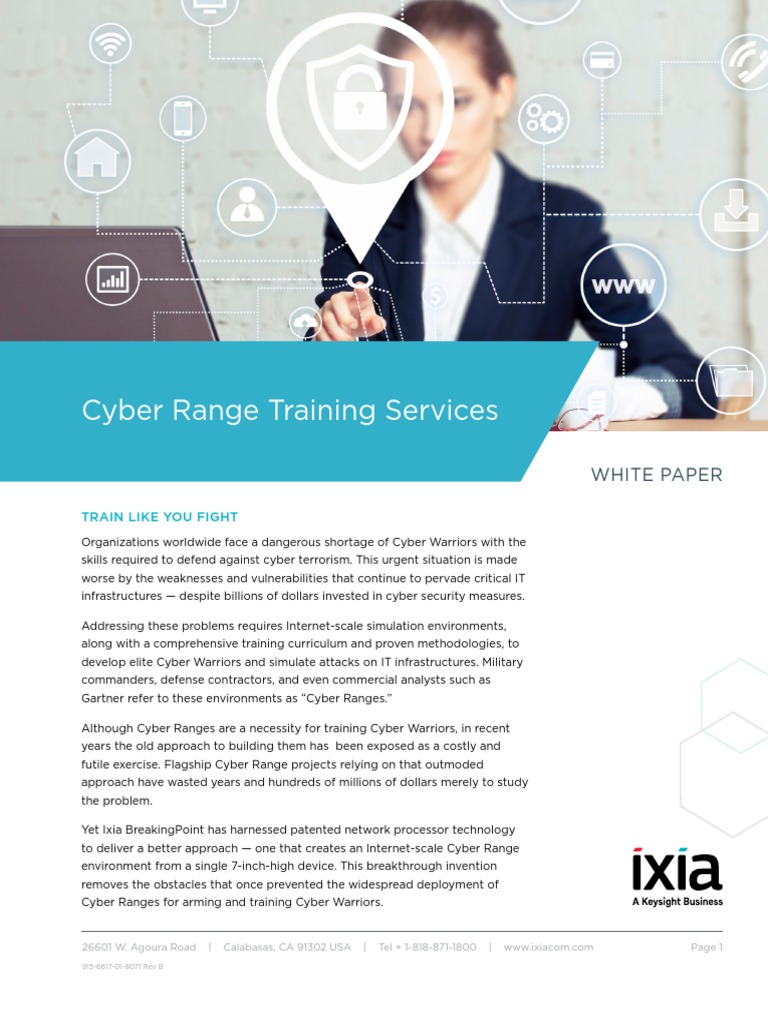 Ixia Cyber Range Training Services | PDF | Cyberwarfare | Security