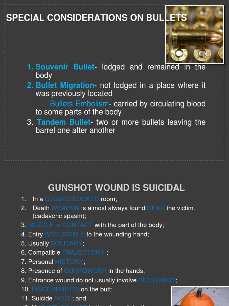 Understanding Gunshot Wound Analysis | PDF | Gun Barrel | Ballistics