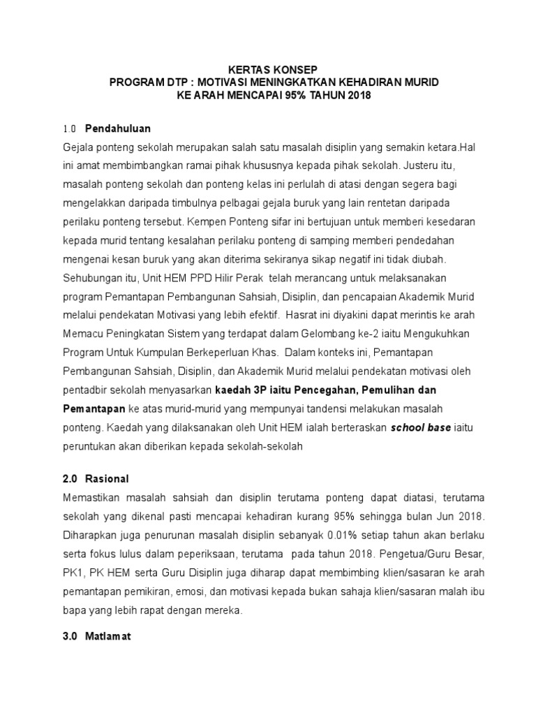 Kertas Cadangan Kempen Ponteng Sifar 201 | PDF | Bisnis