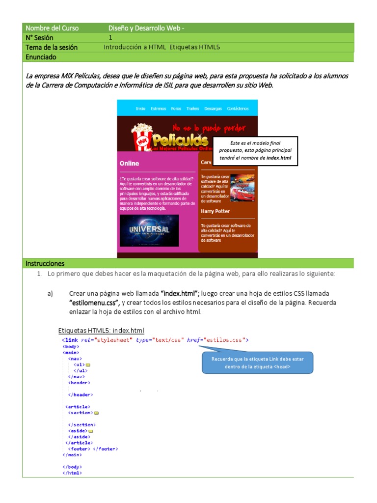 Practica HTML | PDF | Hojas de estilo en cascada | HTML