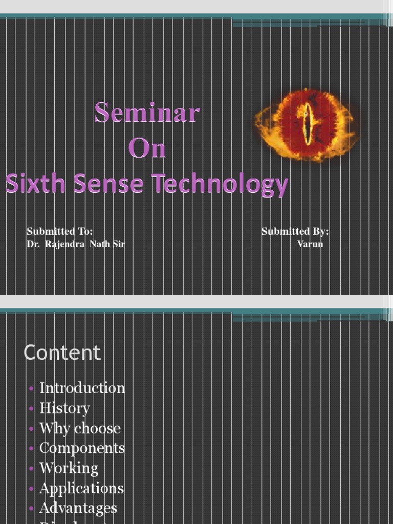 Overview of Sixth Sense Technology | PDF | Augmented Reality | Computer ...