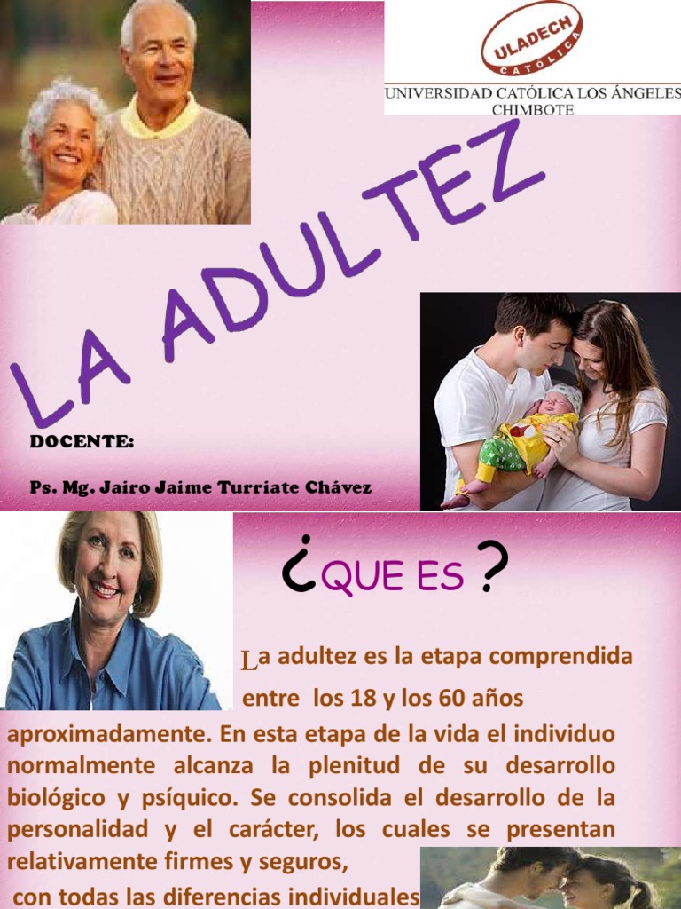 Adultez Temprana, Intermedia, Tardia | PDF | Adultos | Vejez