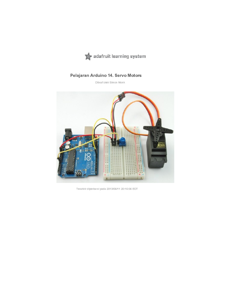 Adafruit Arduino Lesson 14 Servo Motors - En.id | PDF | Arduino | Capacitor