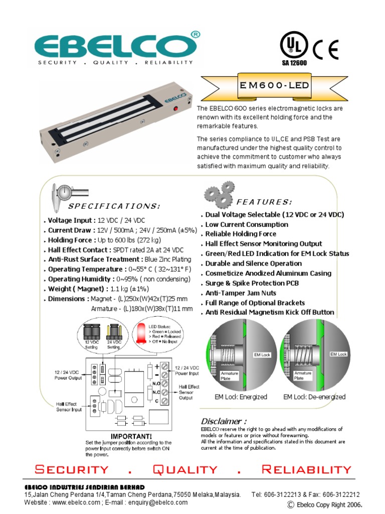 Em600 Led | PDF | Electrical Components | Electromagnetism