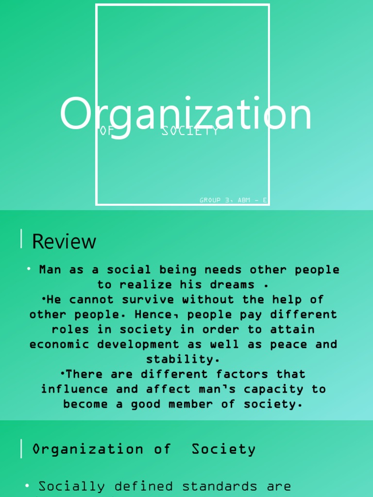Organization of Society Final | PDF | Deviance (Sociology) | Socialization