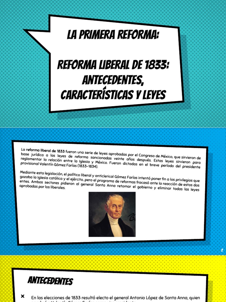 La Primera Reforma: Reforma Liberal de 1833: Antecedentes ...