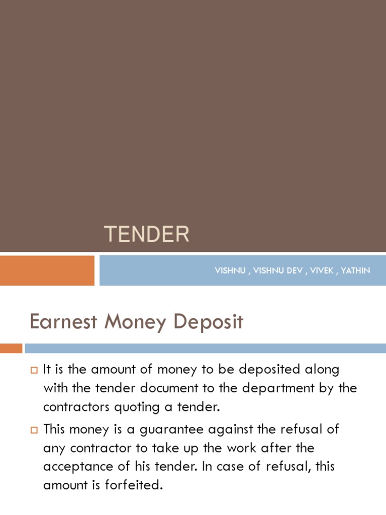 Security and Retention in Tenders | PDF | Finance & Money Management