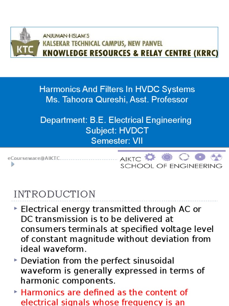 Harmonic Filters in HVDC Systems | PDF | Electronic Filter | High ...