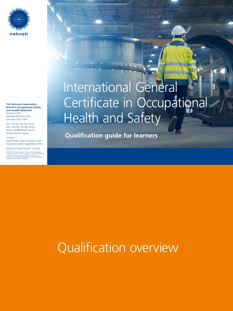 NEBOSH Specification | PDF | Occupational Safety And Health | Safety