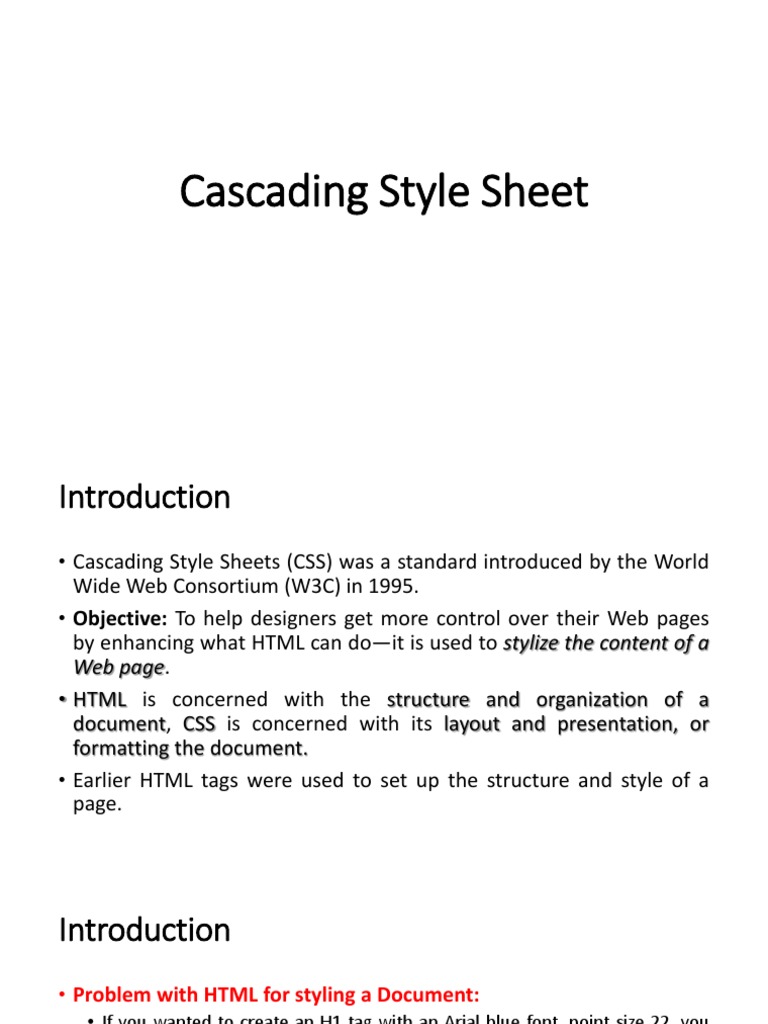 Cascading Style Sheet | PDF | Cascading Style Sheets | Html Element