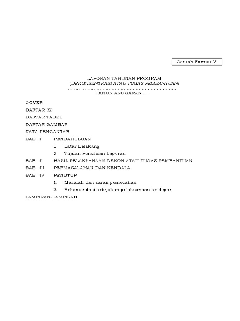 Contoh Format V - Dekon - TP PDF | PDF