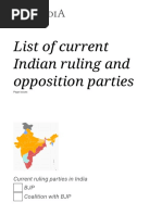 Current Indian Ruling and Opposition Parties | PDF