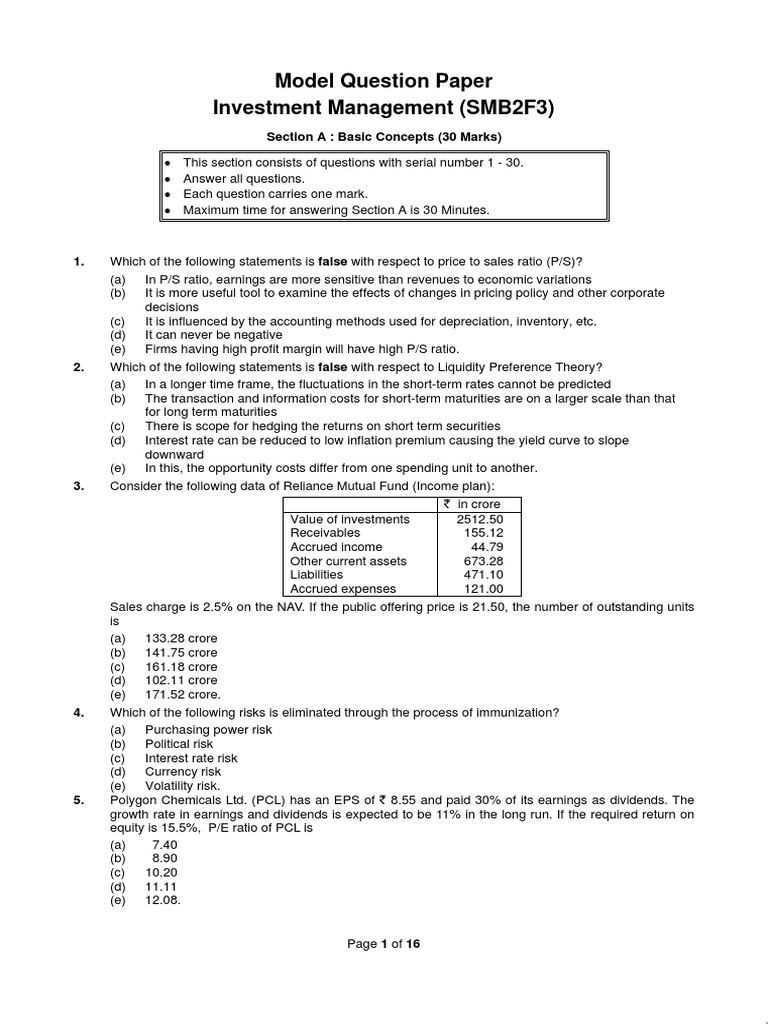 Investment Management Paper | PDF | Asset Allocation | Investment Fund