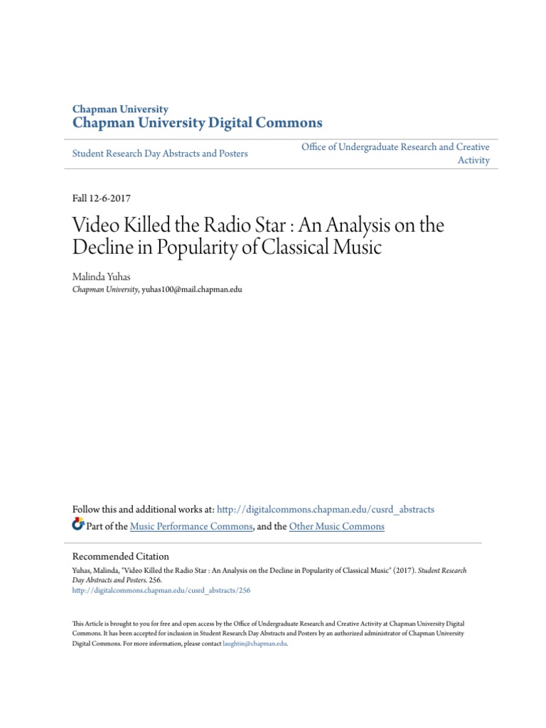 Statistics On Decline of Classical Music | PDF | Orchestras | Opera