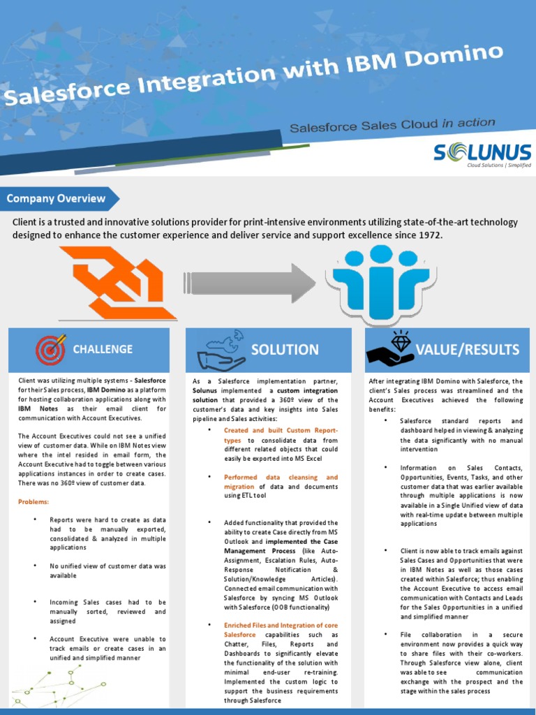 Ibm Domino Customer Success Story - Solunus | PDF | Ibm Notes ...