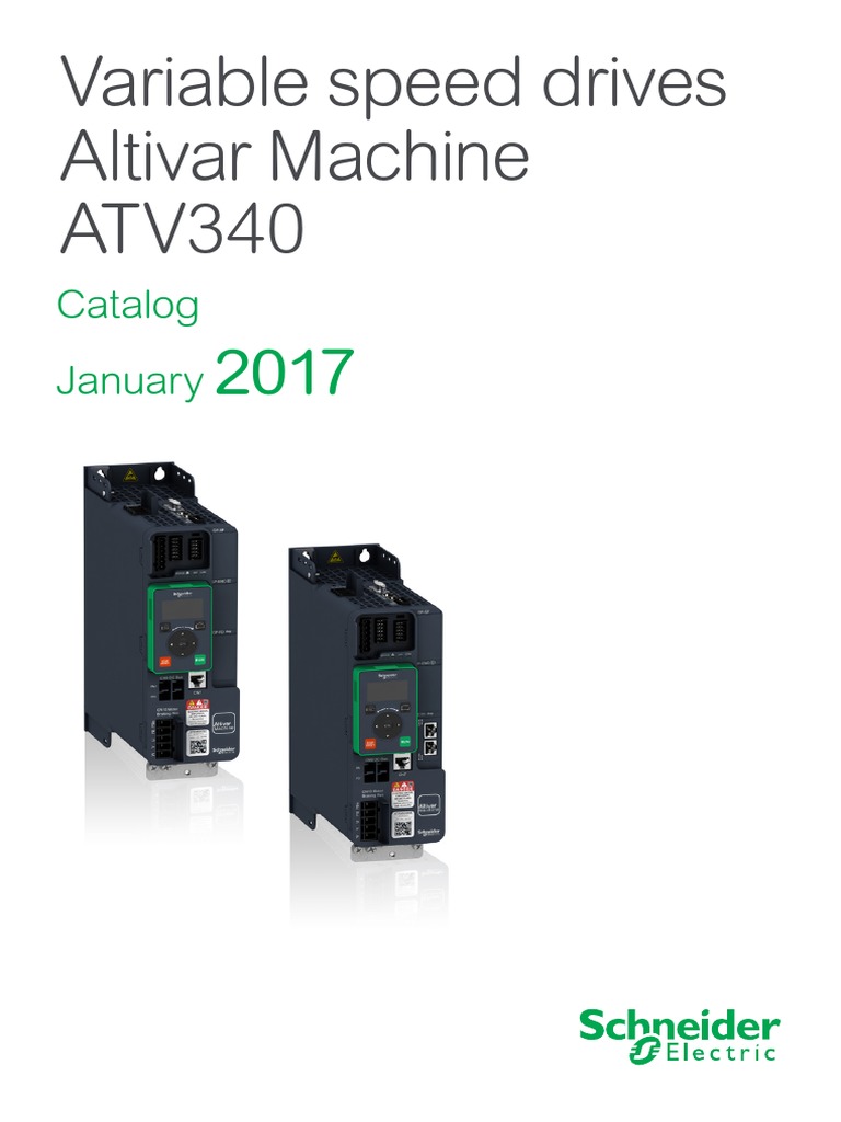 Atv340 Schneider | PDF | Electric Motor | Control Theory