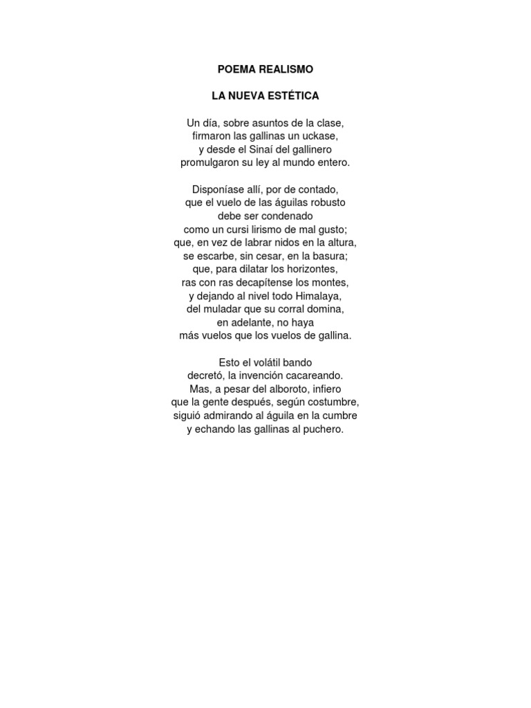 Poema Realismo | PDF | Realismo literario | Barroco