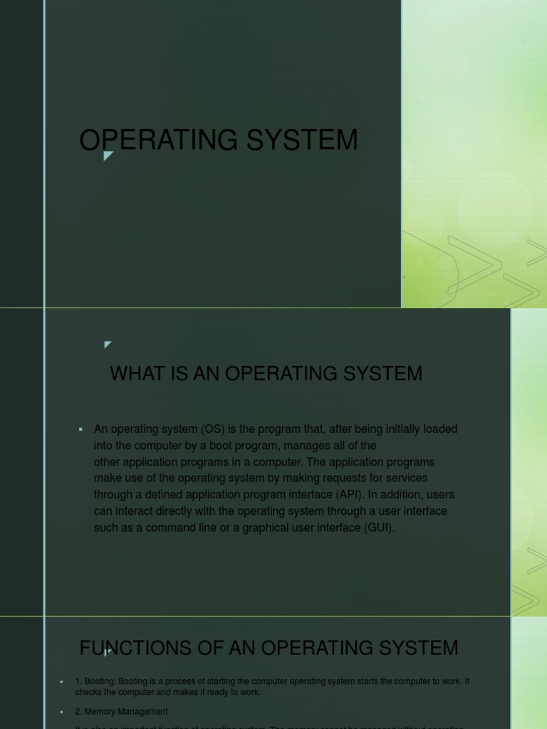 Operating System | PDF | Operating System | Graphical User Interfaces